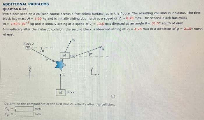 Solved a ADDITIONAL PROBLEMS Question 6.2a: Two blocks slide | Chegg.com