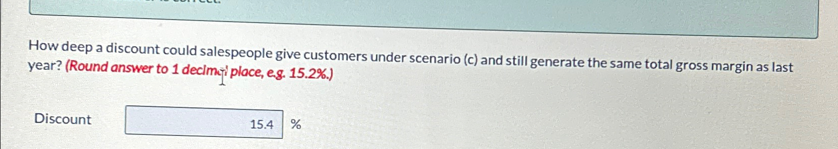 Solved How deep a discount could salespeople give customers | Chegg.com