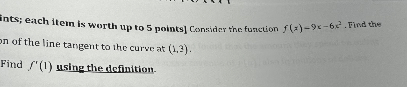 Solved ints; each item is worth up to 5 ﻿points] ﻿Consider | Chegg.com