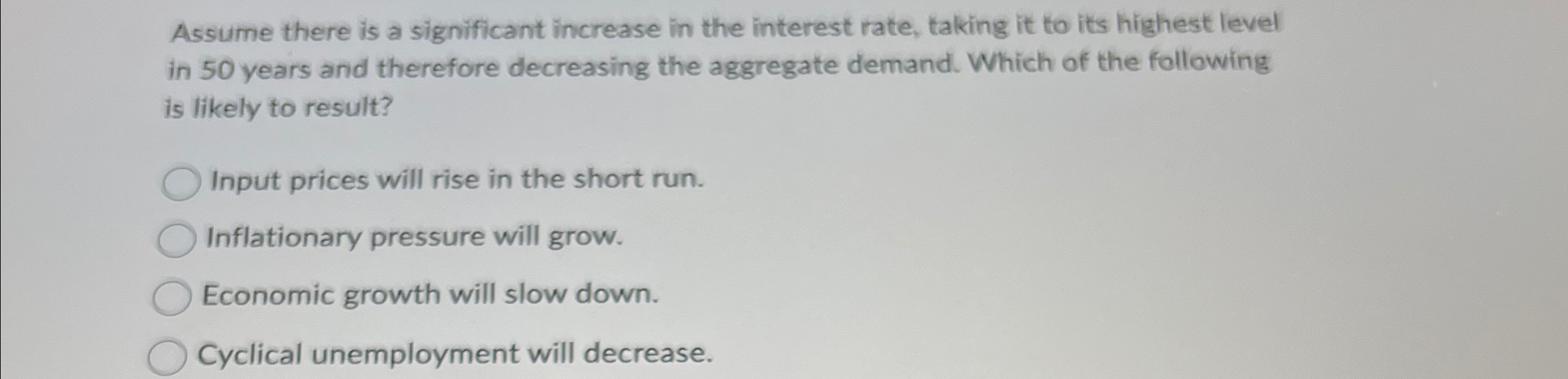 Solved Assume there is a significant increase in the | Chegg.com