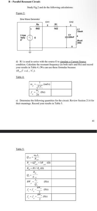 Solved d) R1 is used in series with the source E to simulate | Chegg.com
