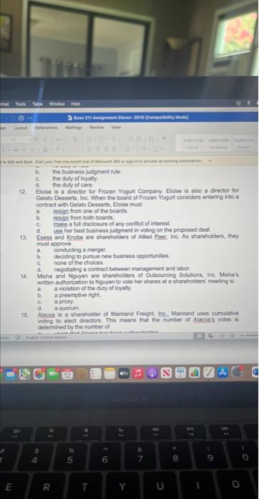 Solved \r\n4. Esperarua is a director on the boand of | Chegg.com