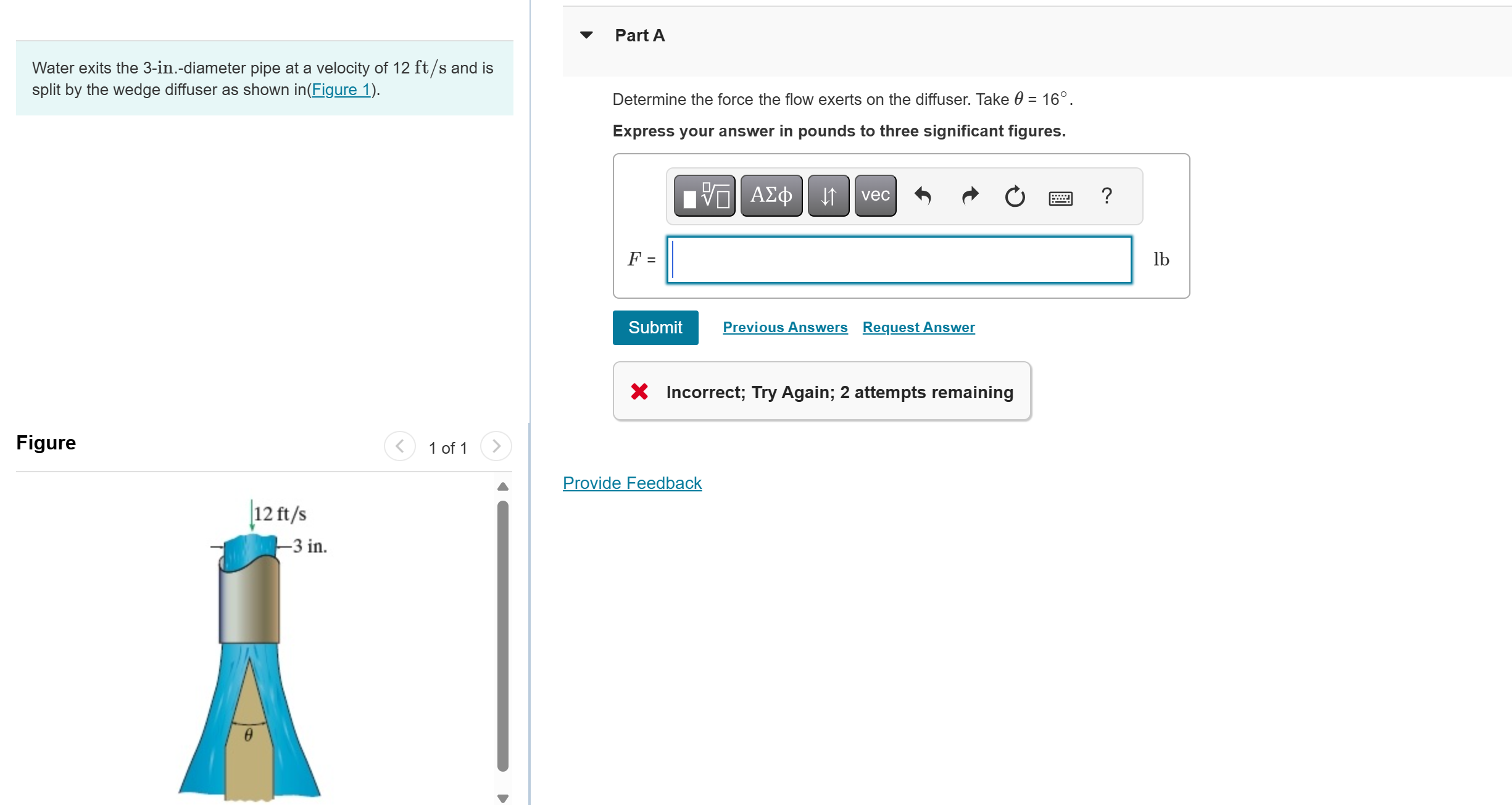 Water exits the 3-inin.-diameter pipe at a velocity | Chegg.com