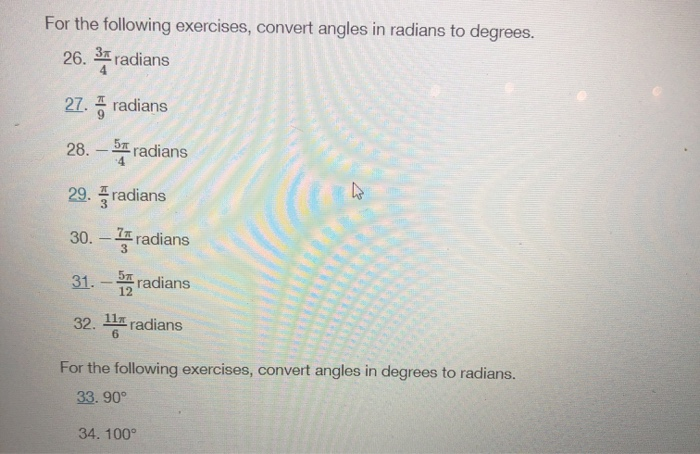 Solved For the following exercises, convert angles in | Chegg.com