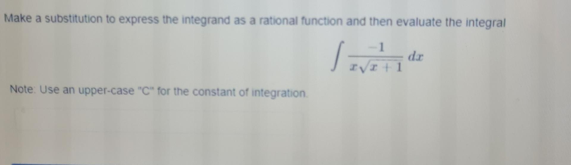 Solved Make a substitution to express the integrand as a | Chegg.com