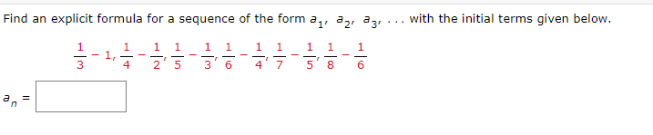 Solved Find an explicit formula for a sequence of the form | Chegg.com