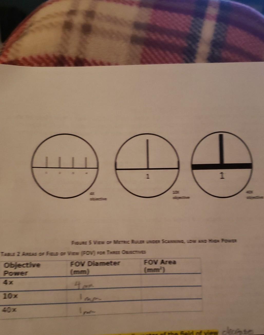 Solved Tea ZARES or Fass V POV) TREO Objective FOV Diameter | Chegg.com