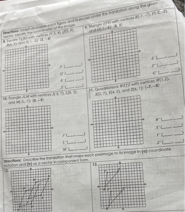 Solved Name each vector, then write the vector in component | Chegg.com
