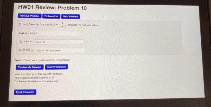 Solved HW01 Review: Problem 15 Next Problem Previous Problem | Chegg.com