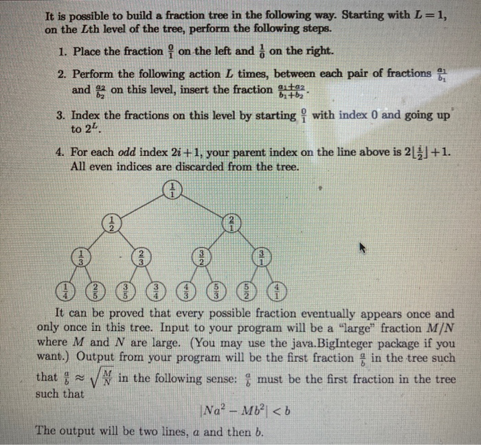It is possible to build a fraction tree in the | Chegg.com