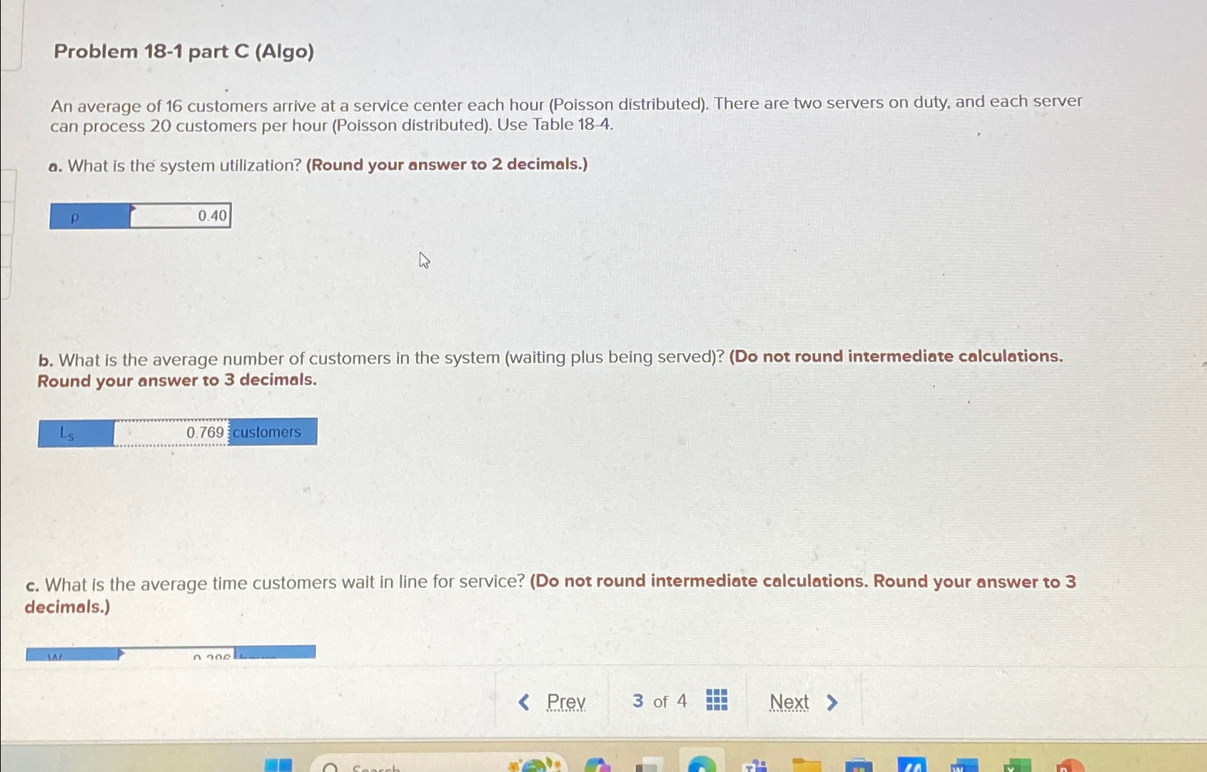 Solved Problem 18-1 ﻿part C (Algo)An average of 16 | Chegg.com