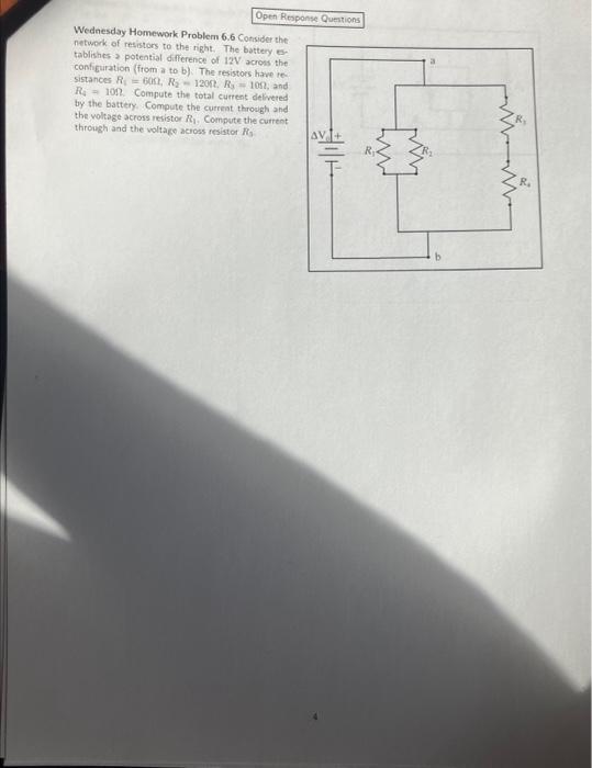 Solved Wednesday Homework Problern 6.6 Consider the network | Chegg.com