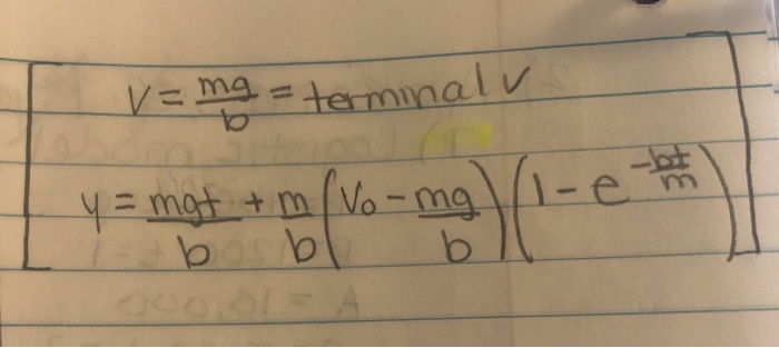 Solved 16. The free-fall model: An object with a mass of | Chegg.com