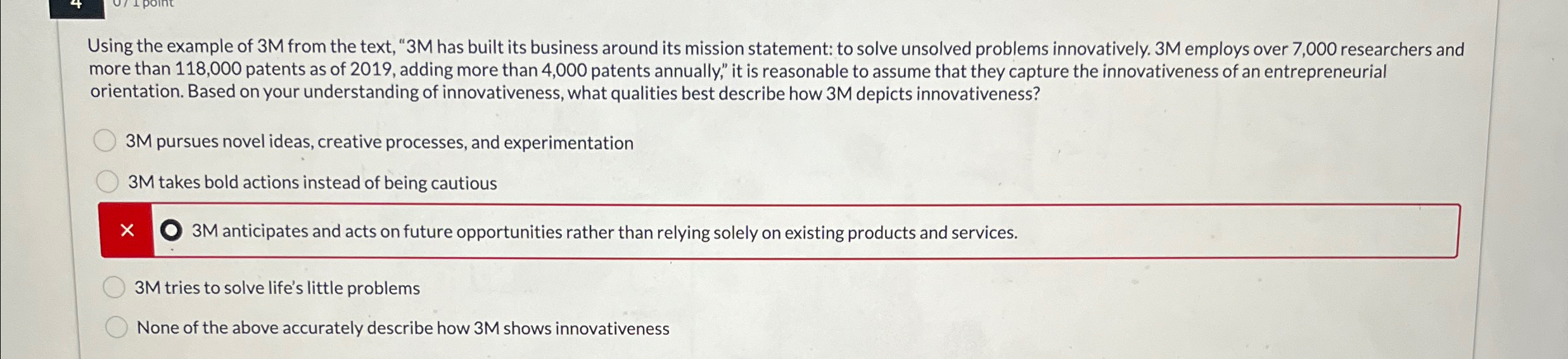 Solved Using the example of 3M from the text, "3M has built | Chegg.com