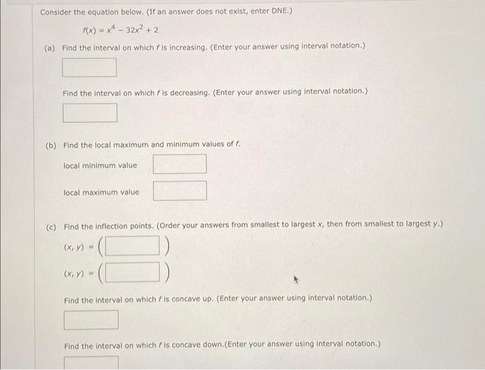 Solved Consider The Equation Below If An Answer Does Not