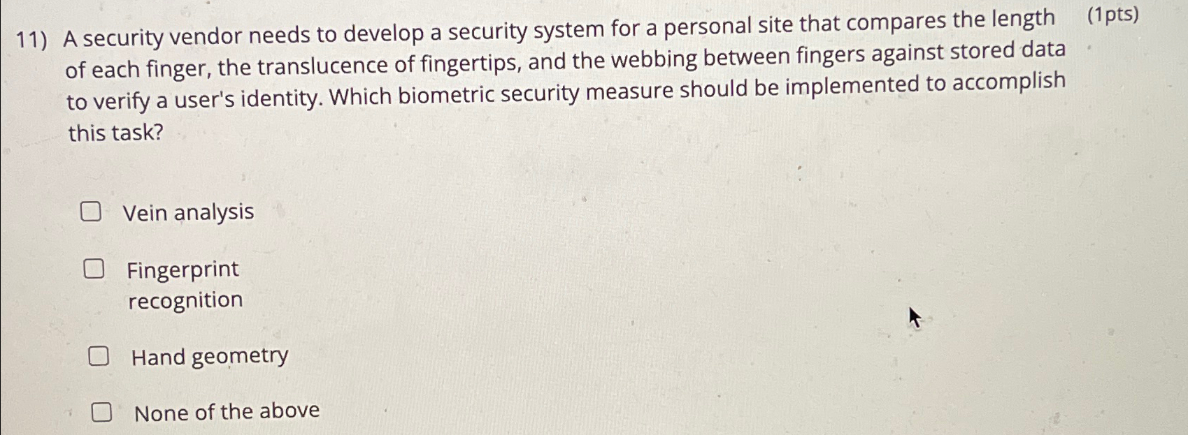 Solved A security vendor needs to develop a security system | Chegg.com
