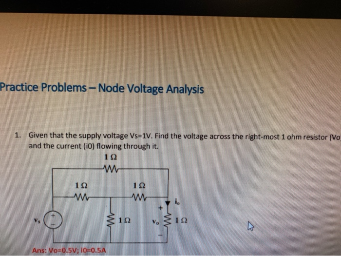 Solved Practice Problems - Node Voltage Analysis Given that | Chegg.com