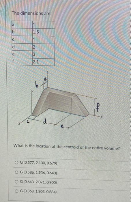 Solved The centroid of this complex shape is located: On the | Chegg.com