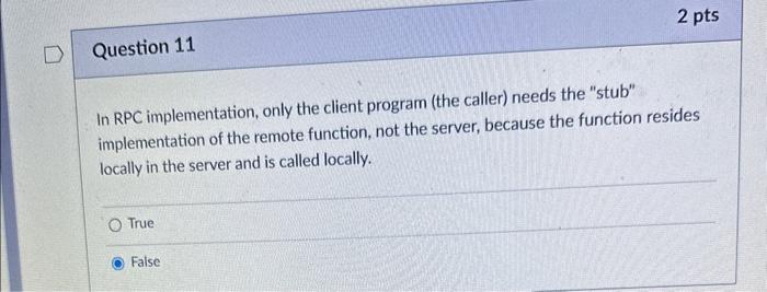 Solved In Rpc Implementation Only The Client Program The