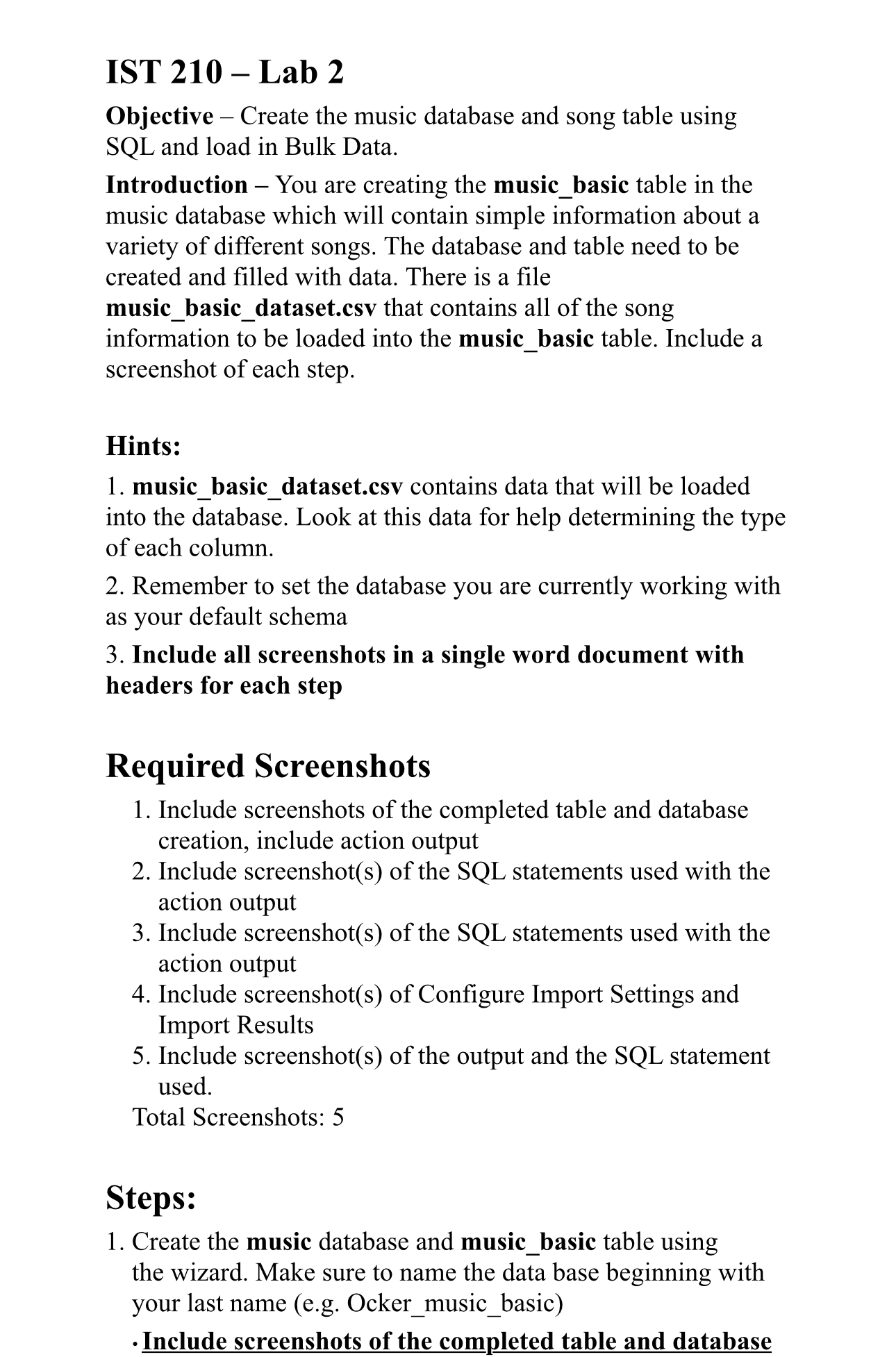Solved IST 210 - ﻿Lab 2Objective - ﻿Create the music | Chegg.com