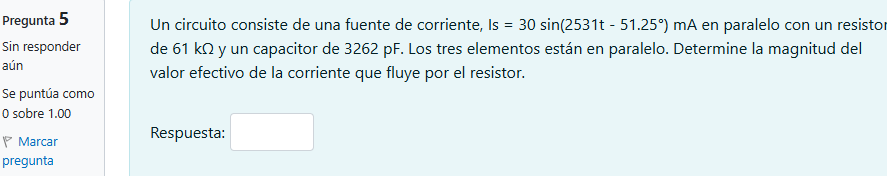 Solved Un circuito consiste de una fuente de corriente, Is | Chegg.com