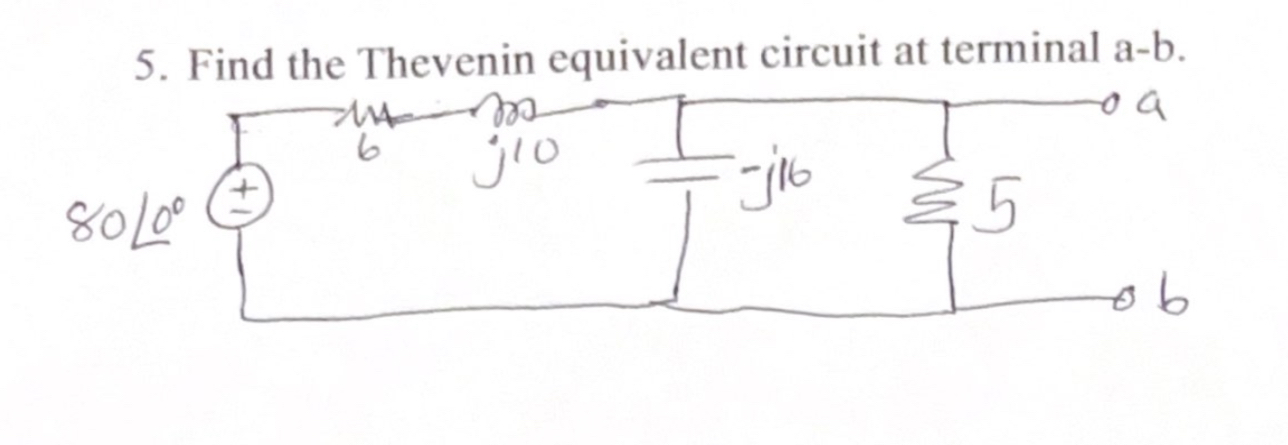Solved Find the Thevenin equivalent circuit at terminal a-b, | Chegg.com