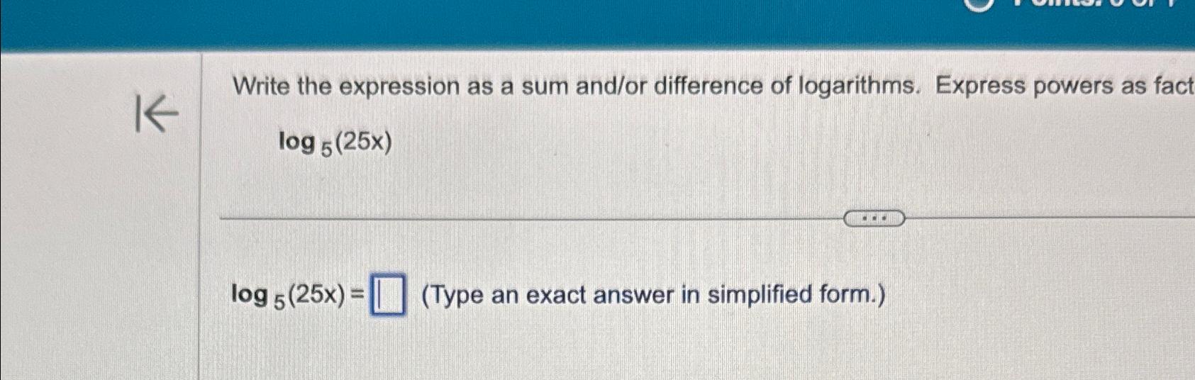 Solved Write the expression as a sum and/or difference of | Chegg.com