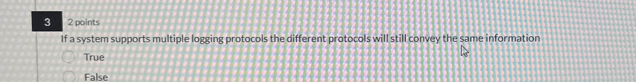 Solved 32 ﻿pointsIf a system supports multiple logging | Chegg.com