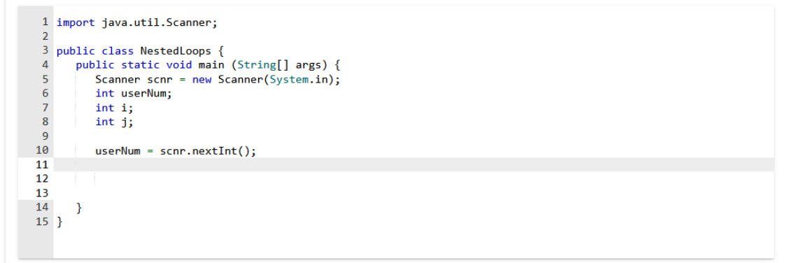 Solved Java 4.7.1: Nested loops.Integer userNum is read from | Chegg.com Solved Java 4.7.1: Nested loops.Integer userNum is read from | Chegg.com