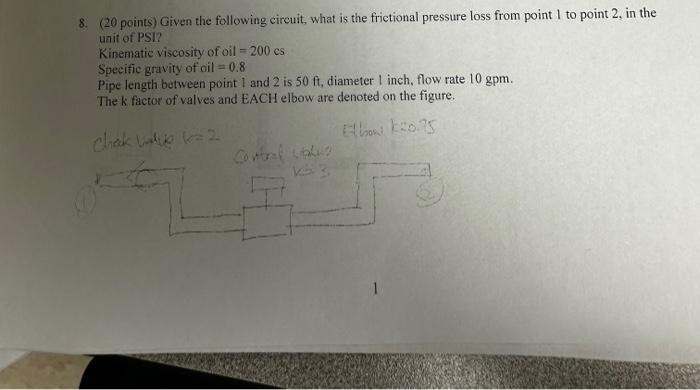 Solved 8. (20 points) Given the following circuit, what is | Chegg.com