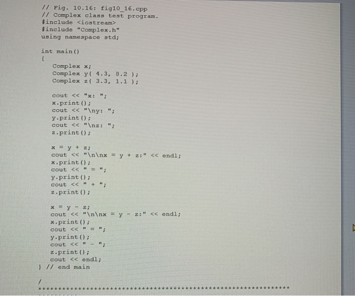 Solved Exercise 2: Consider class Complex given in Figs. | Chegg.com