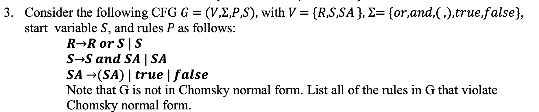 Solved Consider the following CFG G=(V,Σ,P,S), with | Chegg.com Solved Consider the following CFG G=(V,Σ,P,S), with | Chegg.com
