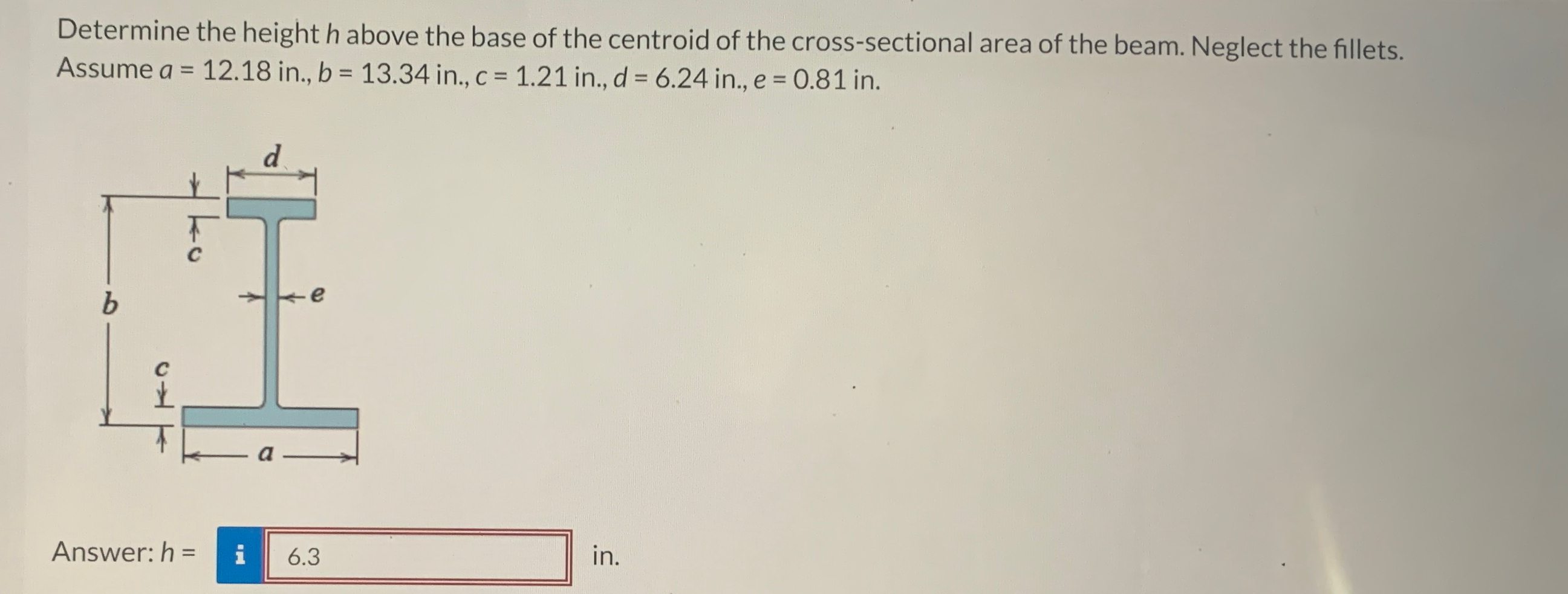 Solved Determine the height h ﻿above the base of the | Chegg.com