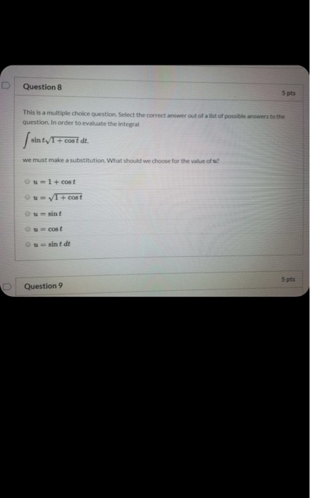 Solved D Question 8 This Is A Multiple Choice Question. 