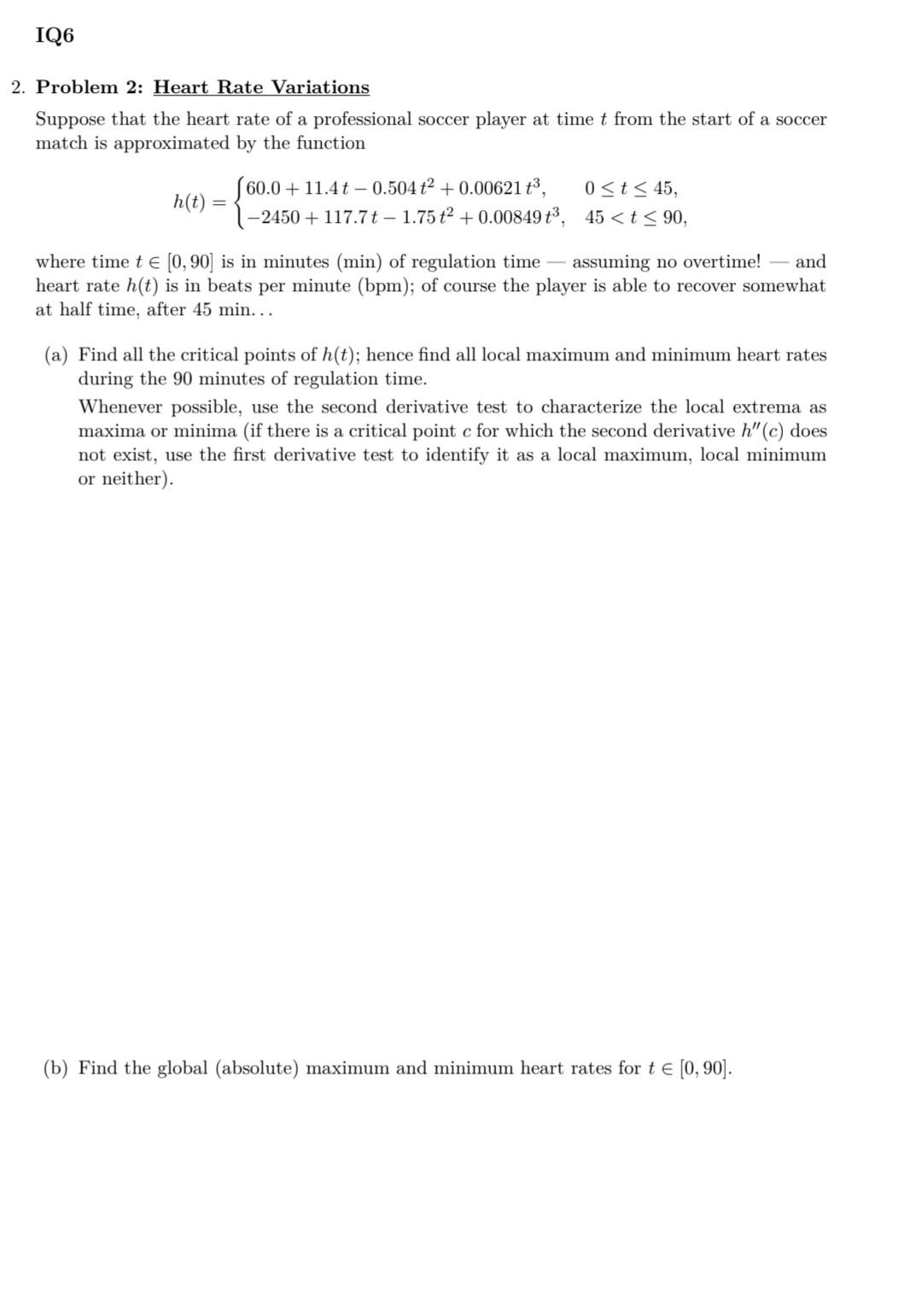 Solved please use first or second derivative test to | Chegg.com