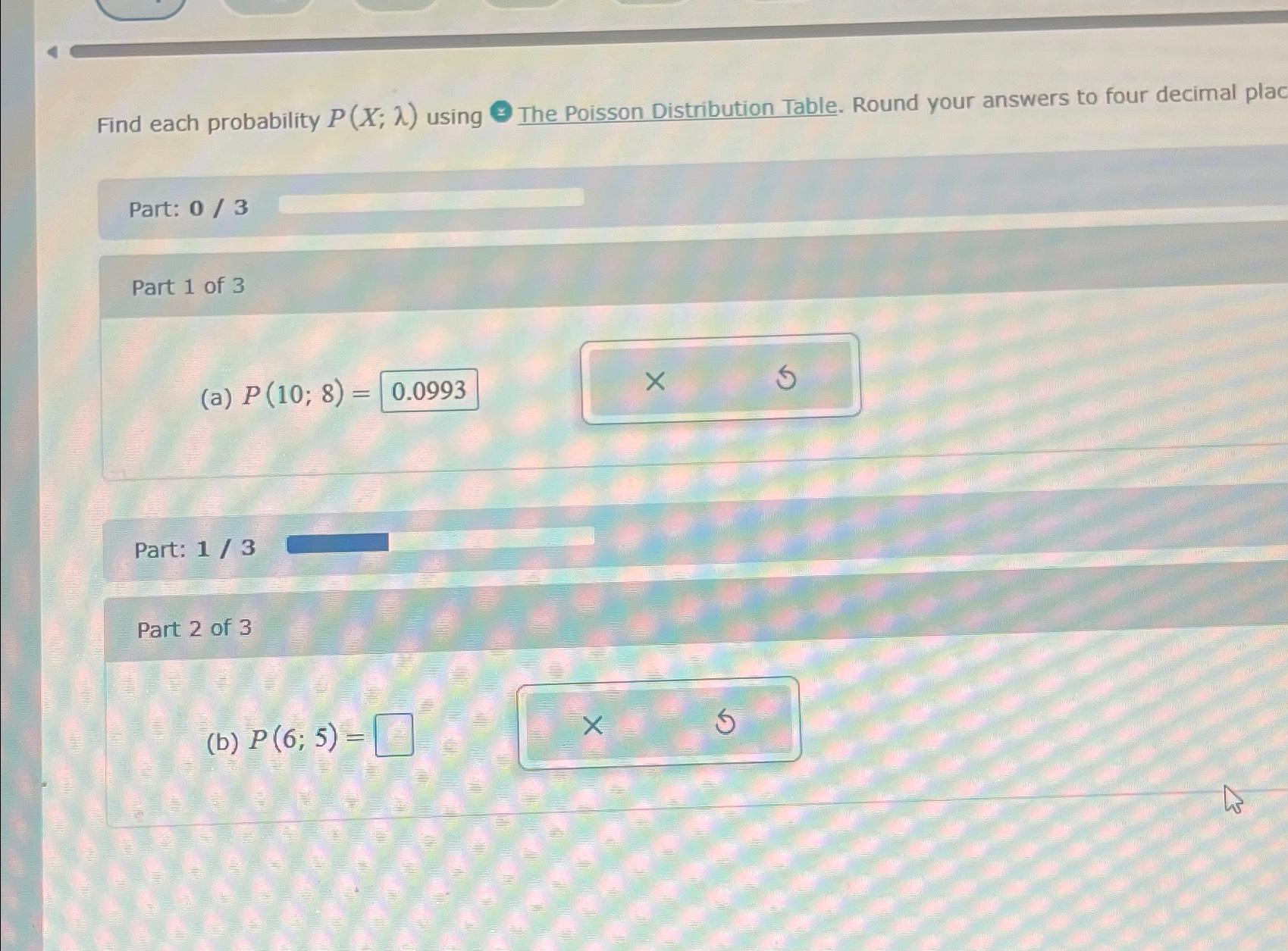 Solved Find each probability P(x;λ) ﻿using 9 ﻿The Poisson | Chegg.com