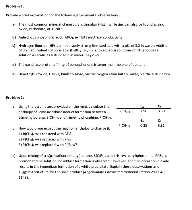 Solved Provide a brief explanation for the following | Chegg.com