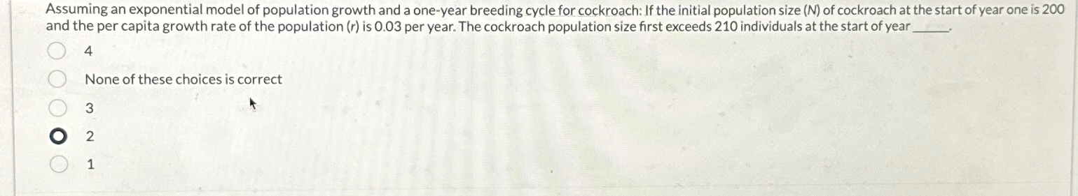 Solved Assuming an exponential model of population growth | Chegg.com