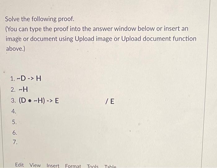 Solved Solve the following proof. (You can type the proof | Chegg.com