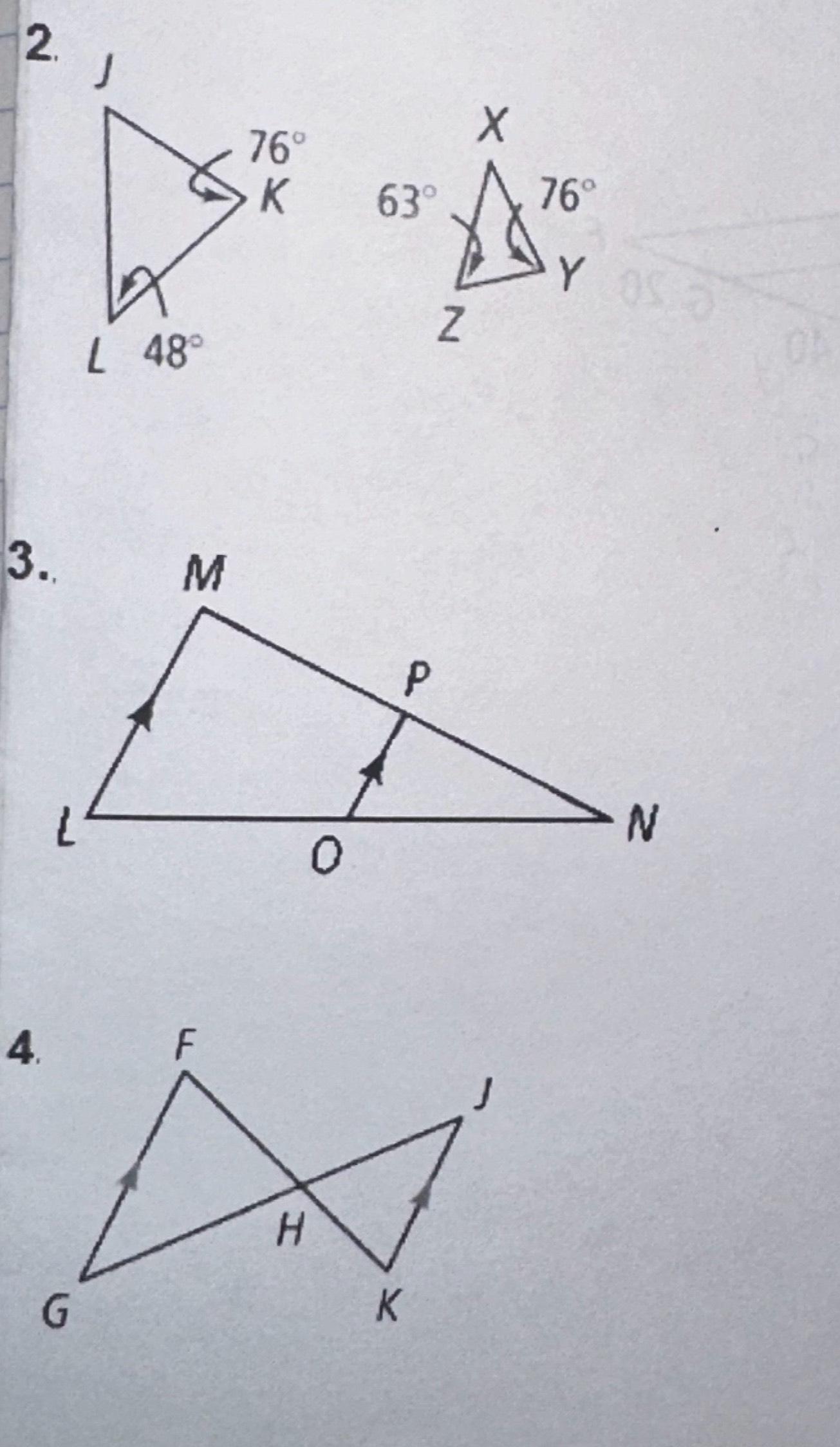 Determine whether the triangles are similar. If so, | Chegg.com