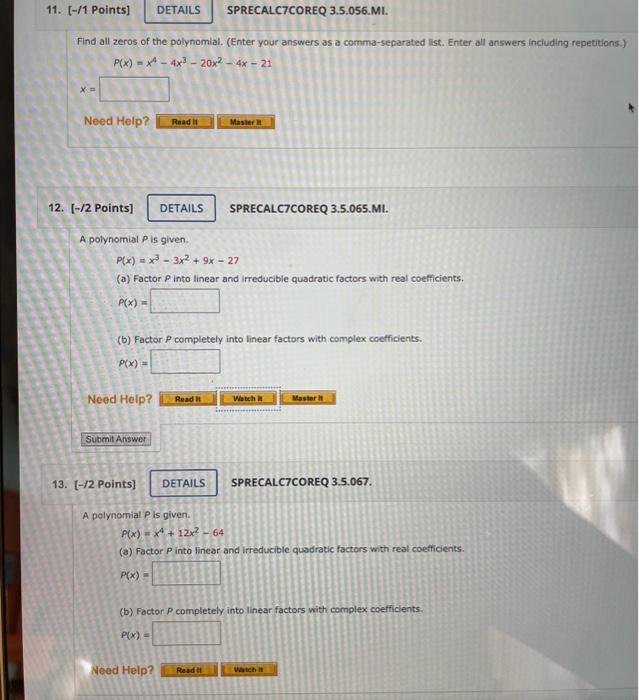 Solved Find a polynomial with integer coefficients that | Chegg.com