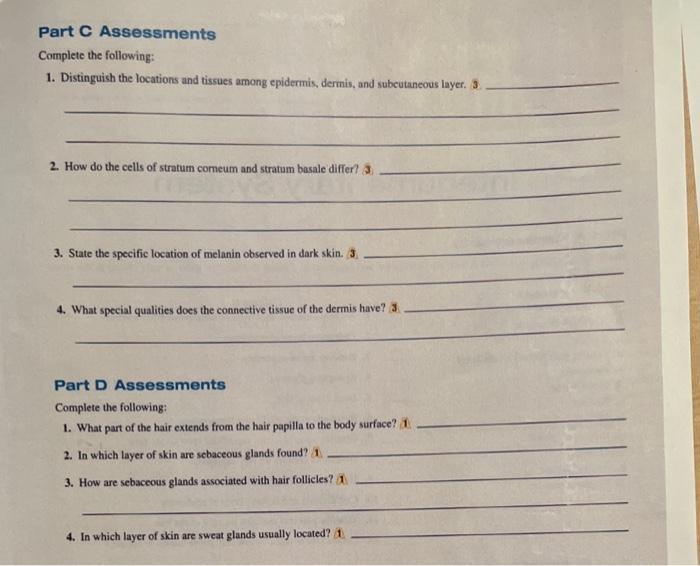 Solved Complete the following: 1. Distinguish the locations | Chegg.com
