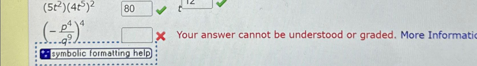 Solved (-p4q9)4trambolic formatting help | Chegg.com