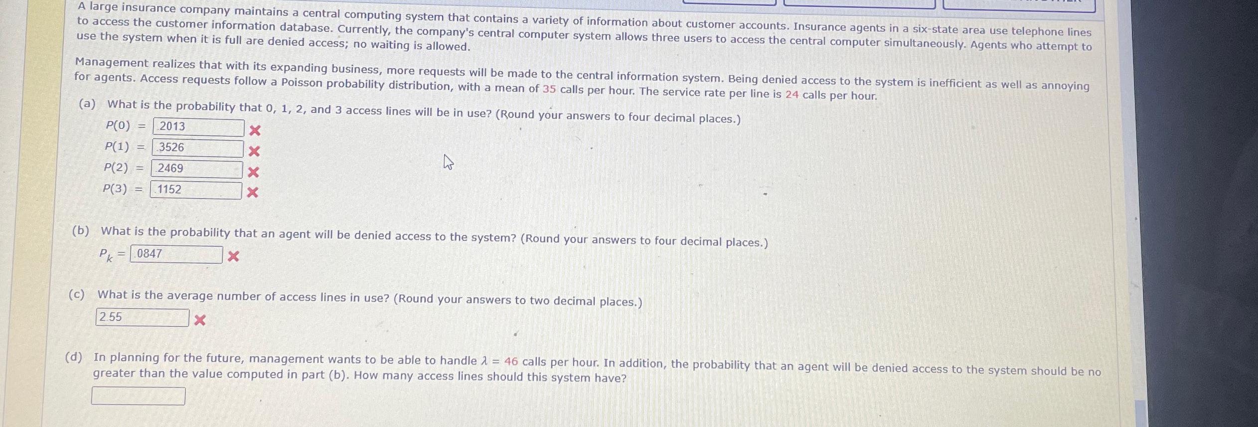 use the system when it is full are denied access; no | Chegg.com