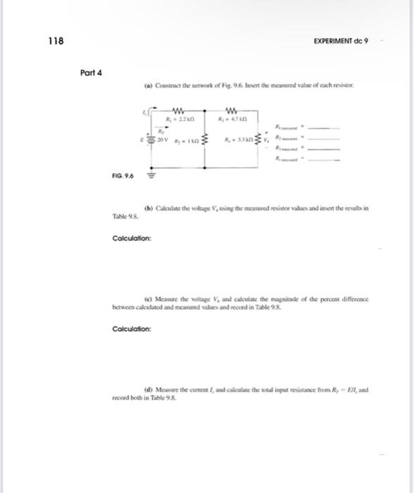 Solved 118 EXPERIMENT dc 9 Part 4 (a) Construct the artwork | Chegg.com