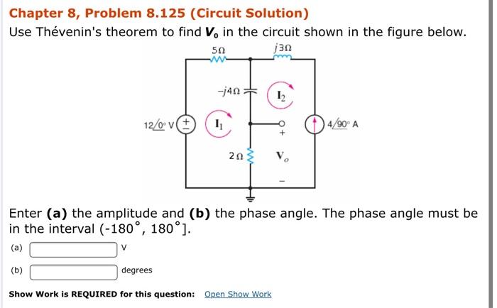Solved Chapter 8 Problem 8125 Circuit Solution Use 8297