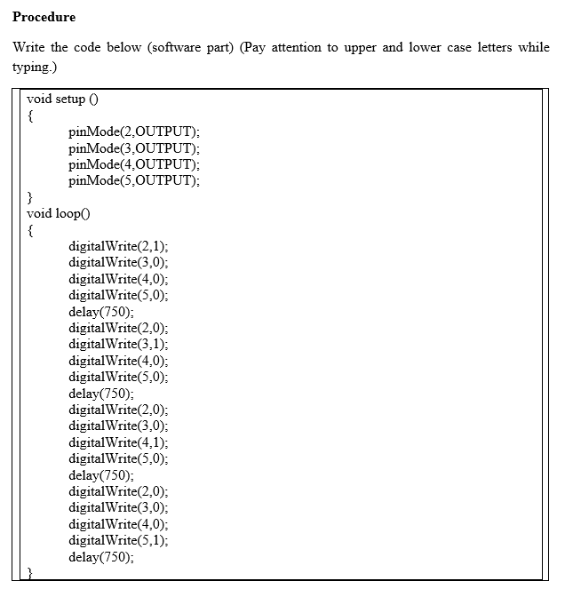 ProcedureWrite the code below (software part) (Pay | Chegg.com