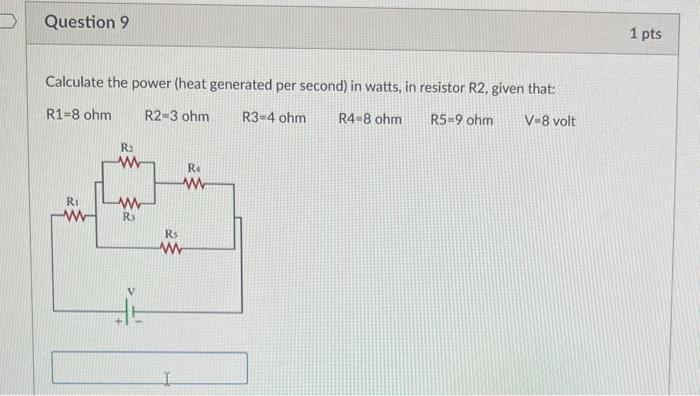 Solved Calculate the power (heat generated per second) in | Chegg.com