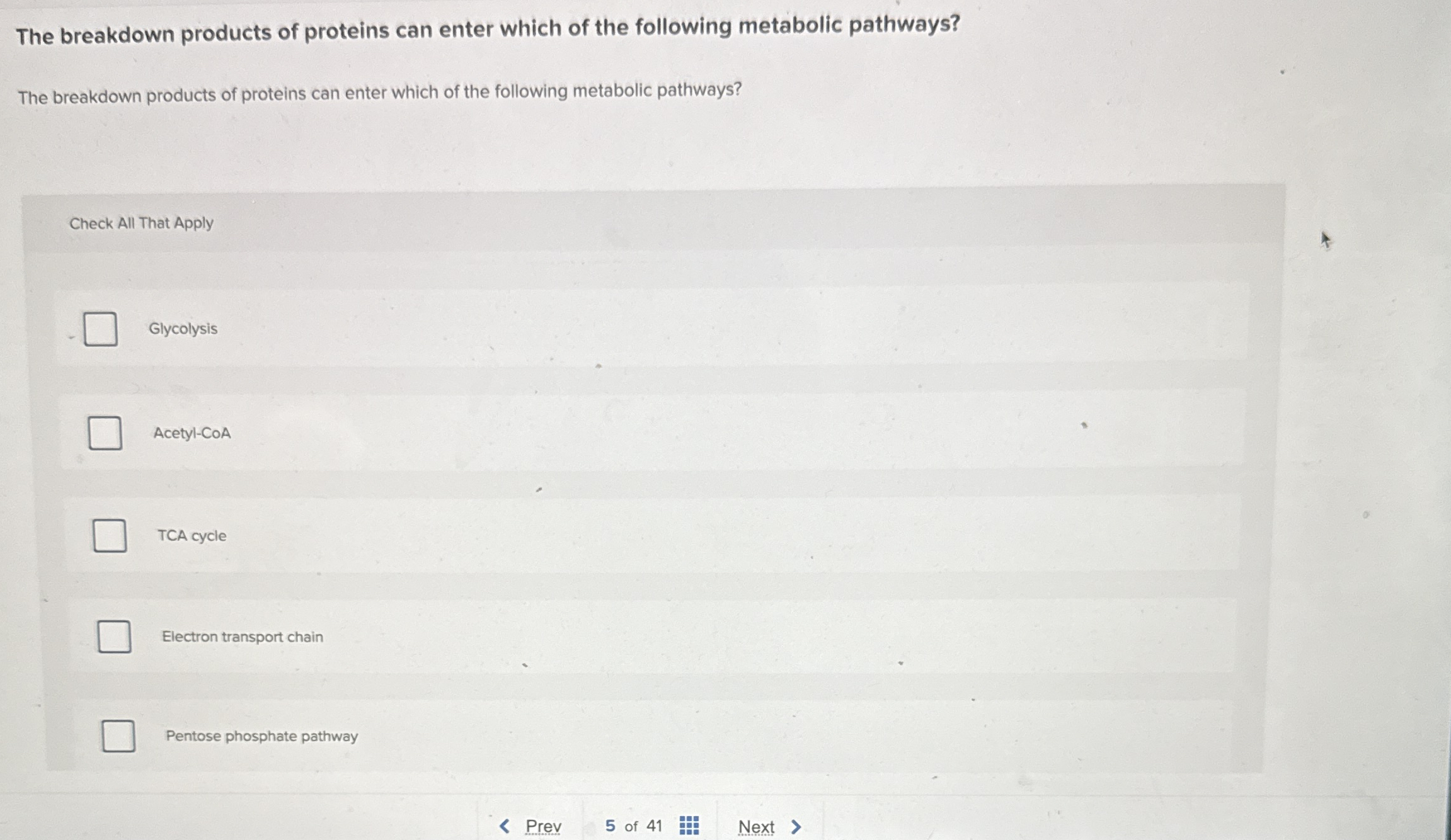 The breakdown products of proteins can enter which of | Chegg.com