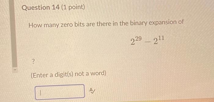 Solved How many zero bits are there in the binary expansion | Chegg.com